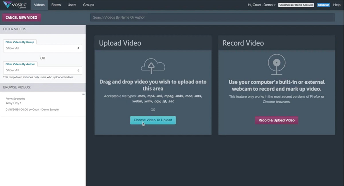 Video: Uploading Videos to Vosaic | Vosaic